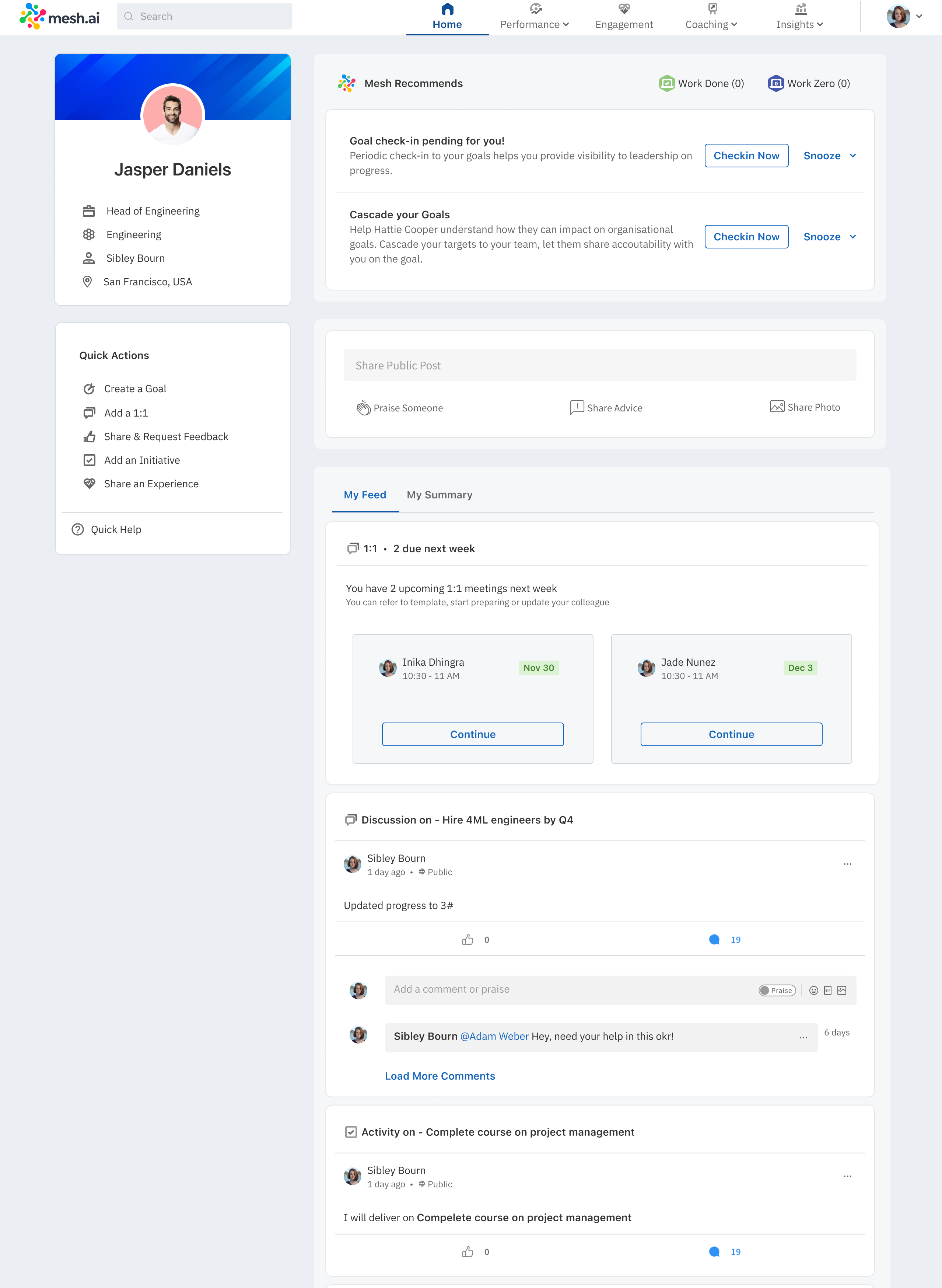 The Home Page – Mesh